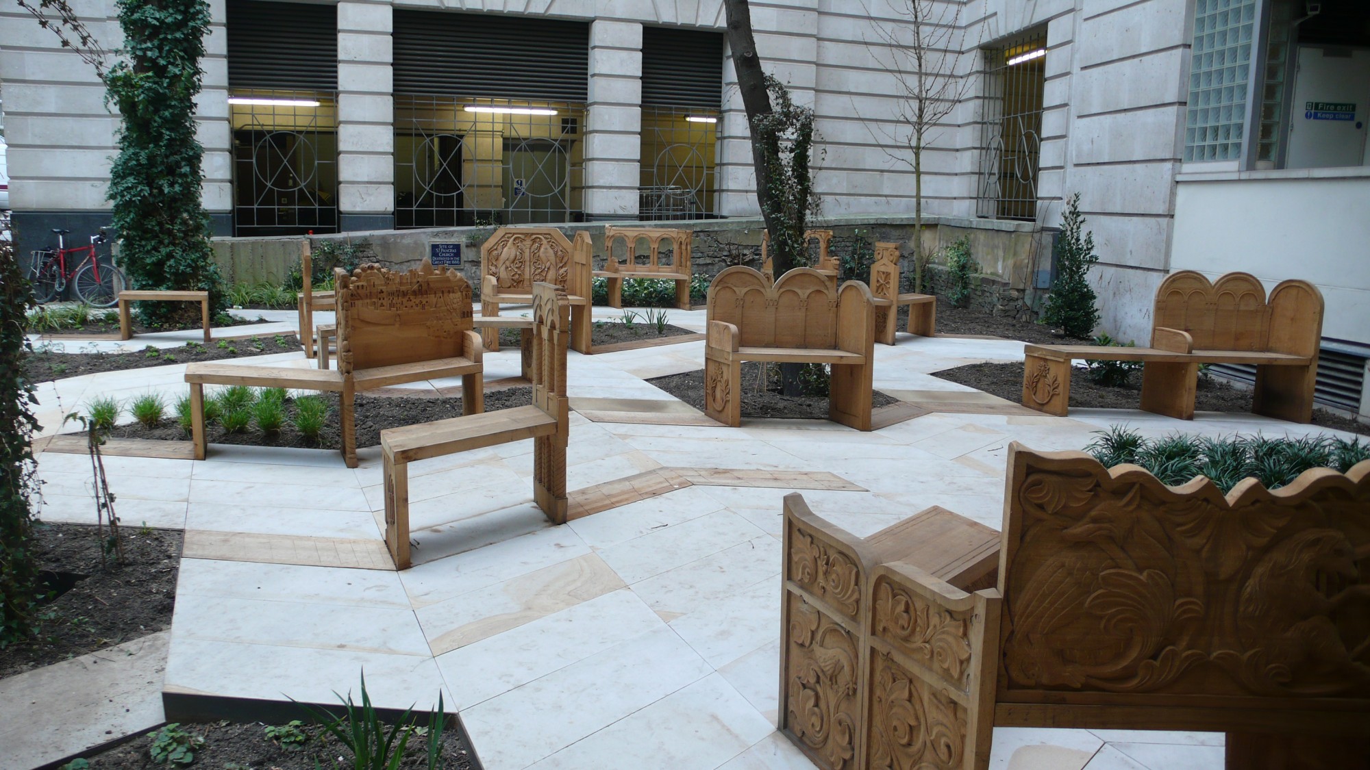 Romanesque benches for the City of London | City & Guilds | London Art ...