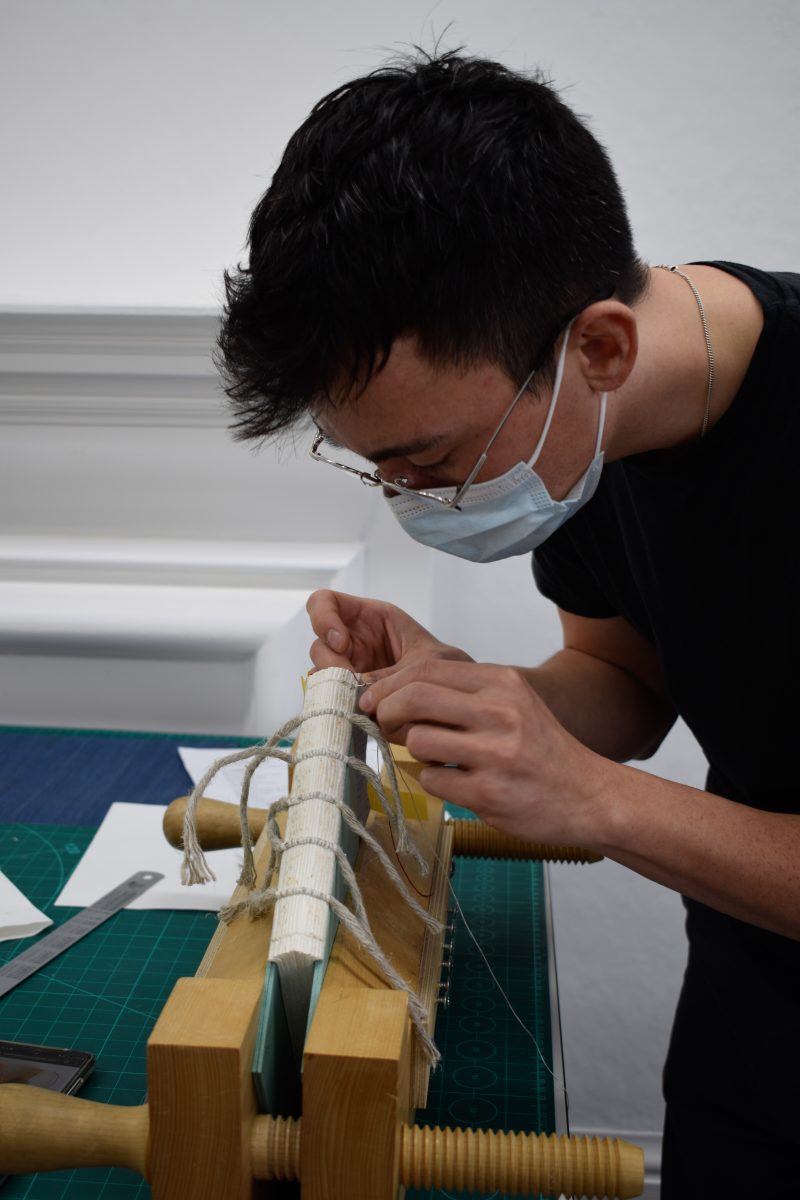 First year students learn bookbinding techniques | City & Guilds ...