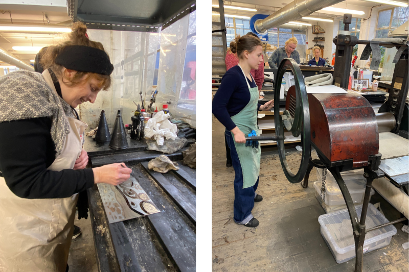 Books & Paper students learn printmaking techniques | City & Guilds ...